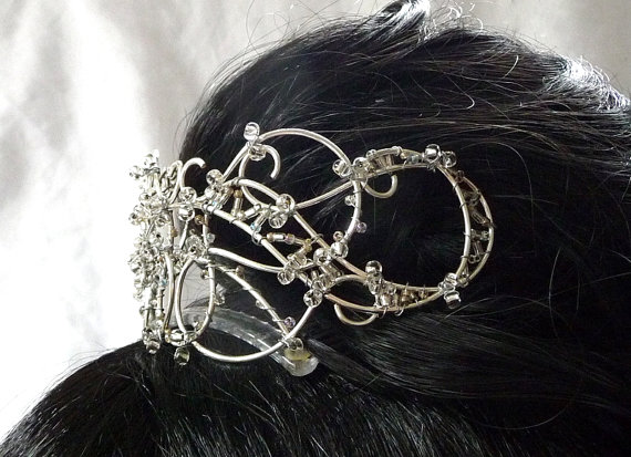 Silver Wire Tiara, Handmade on Luulla