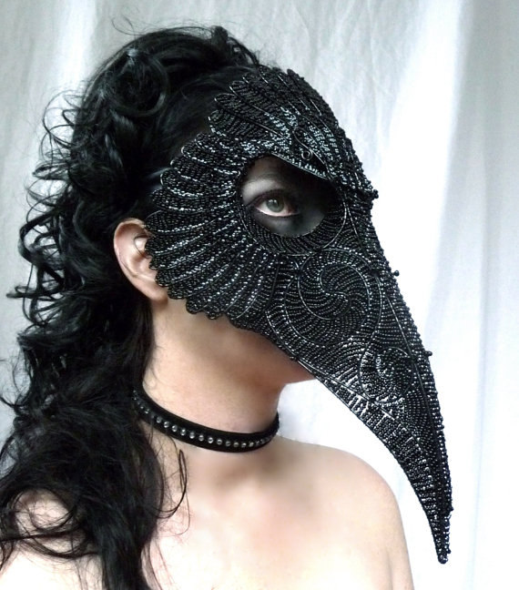 Raven Masquerade Mask, Gothic, Handmade on Luulla