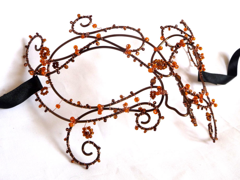 Bronze Wire Vine Masquerade Mask on Luulla