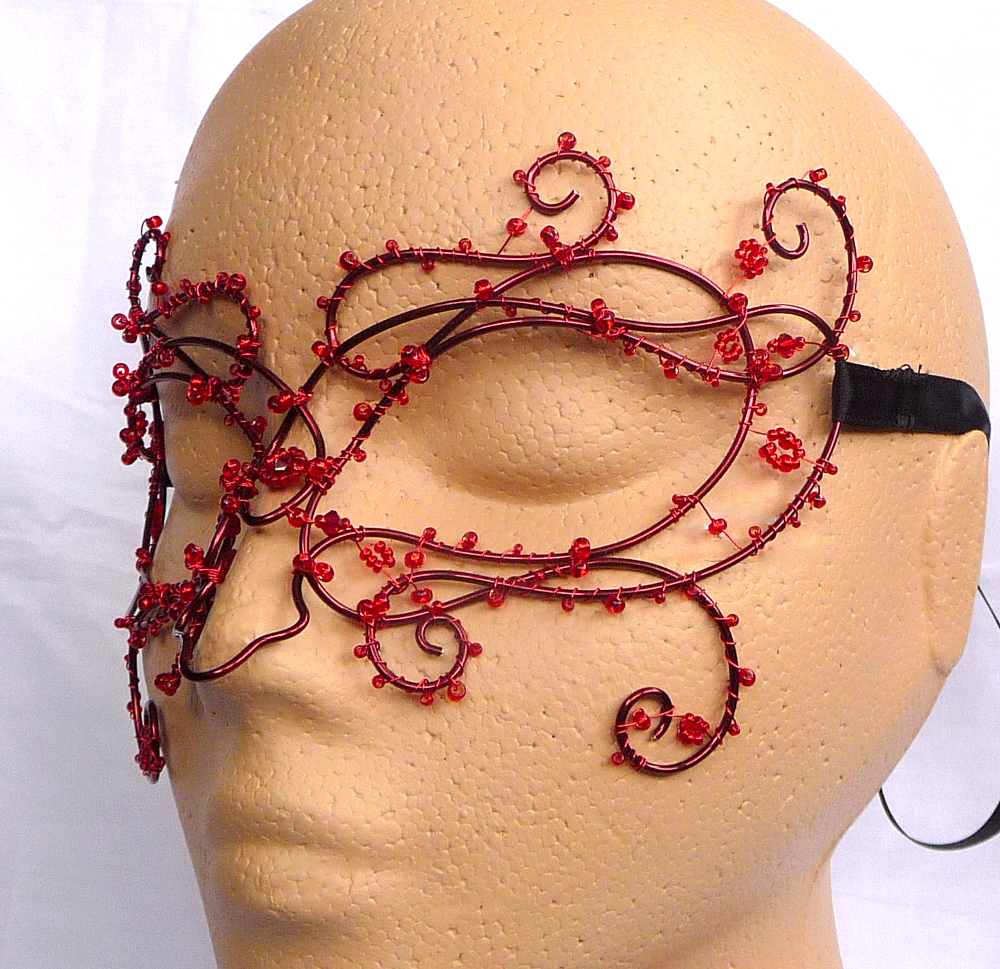 Red Vine Masquerade Mask on Luulla