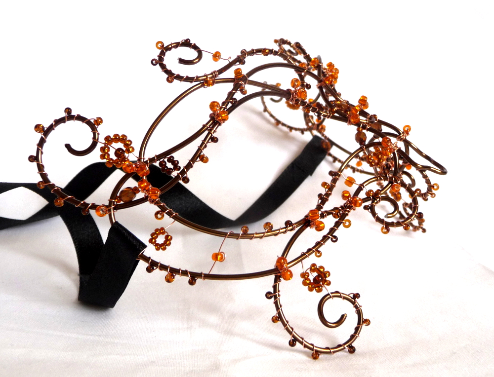 Bronze Wire Vine Masquerade Mask on Luulla